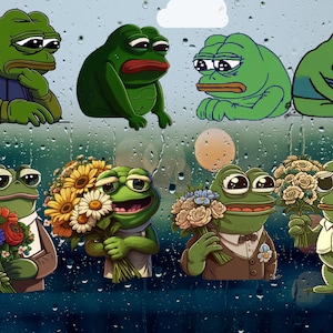 Happy/sad Poggers Frog Emote Collection Twitch & Discord | Channel ...