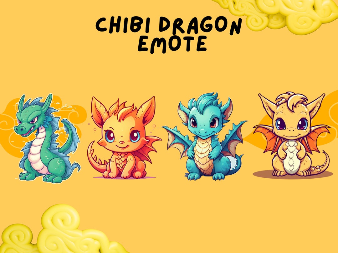 Chibi Dragon Emote Collection Twitch & Discord | Channel Points ...