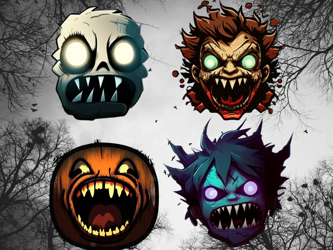 Horror Monster Emote Collection Twitch & Discord | Channel Points ...