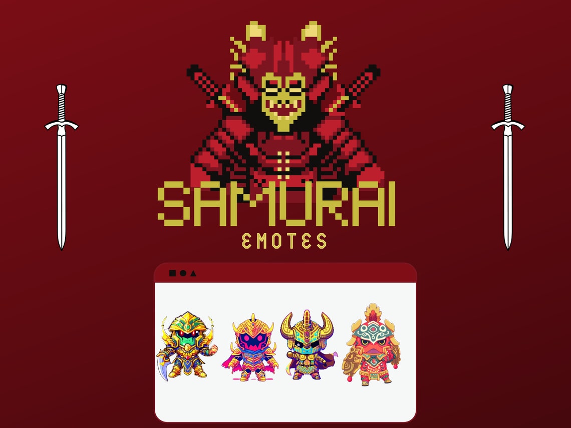 Chibi Kawaii Pixel Samurai Twitch Discord Mixer Youtube Emote/kawai ...