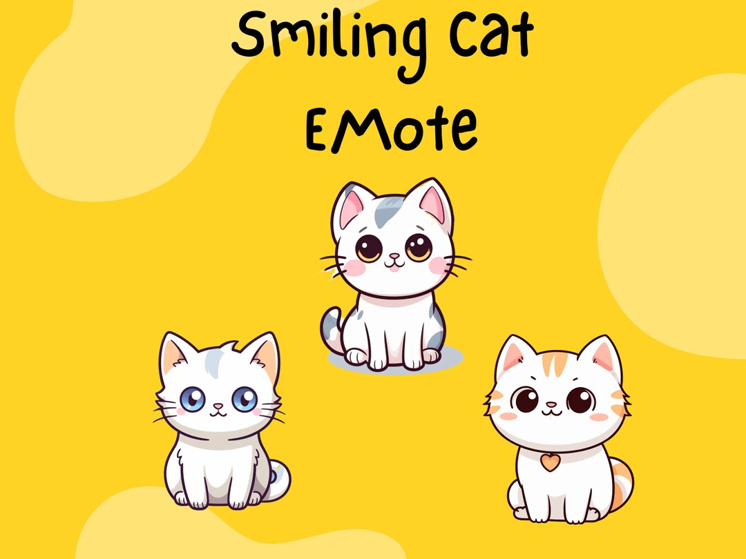 Chibi Smiling Cat Emote Collection Twitch & Discord | Channel Points ...