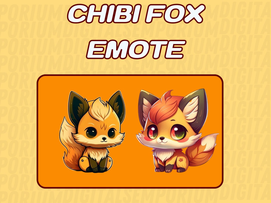 Cute Chibi Fox Emote Collection Twitch & Discord | Channel Points ...
