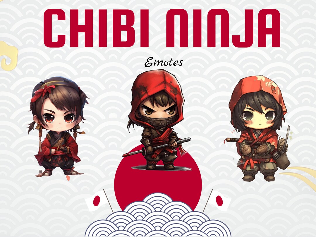 Cute Chibi Ninja Collection Twitch & Discord | Channel Points | Streamer | Emoji, Cute, Stream ...