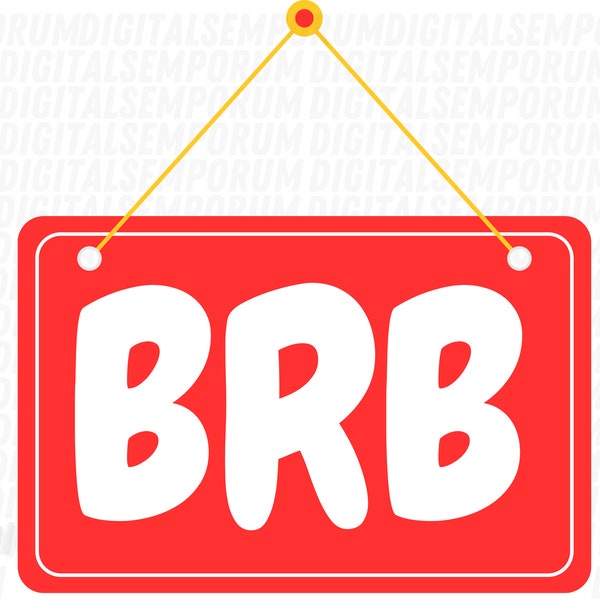 Brb Sign - Etsy
