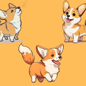 Chibi Corgi Emotes Twitch, Discord, Channel Point, Streamer, Emoji ...