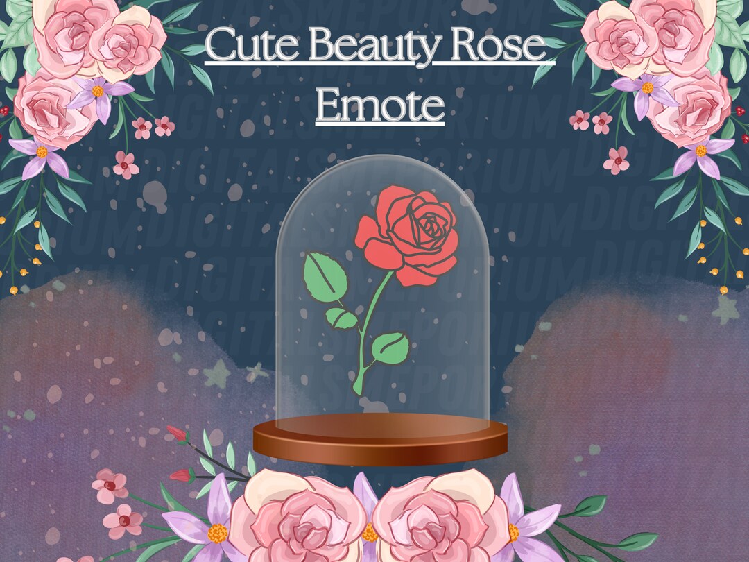 Cute Beauty Rose Emote, Cute Beast Rose Emote, Flower Emote, Enchanted ...