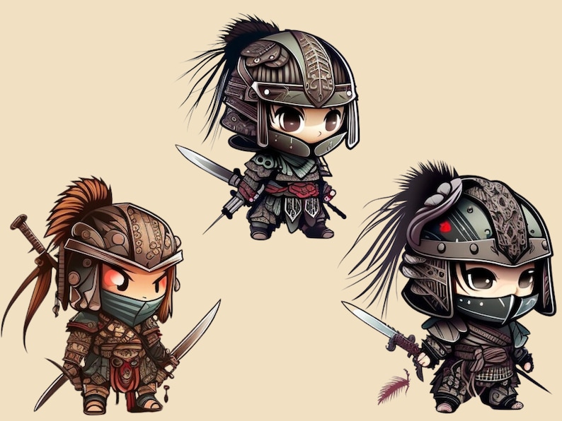 Chibi Samurai Emotes Twitch, Discord, Channel Point, Streamer, Emoji ...