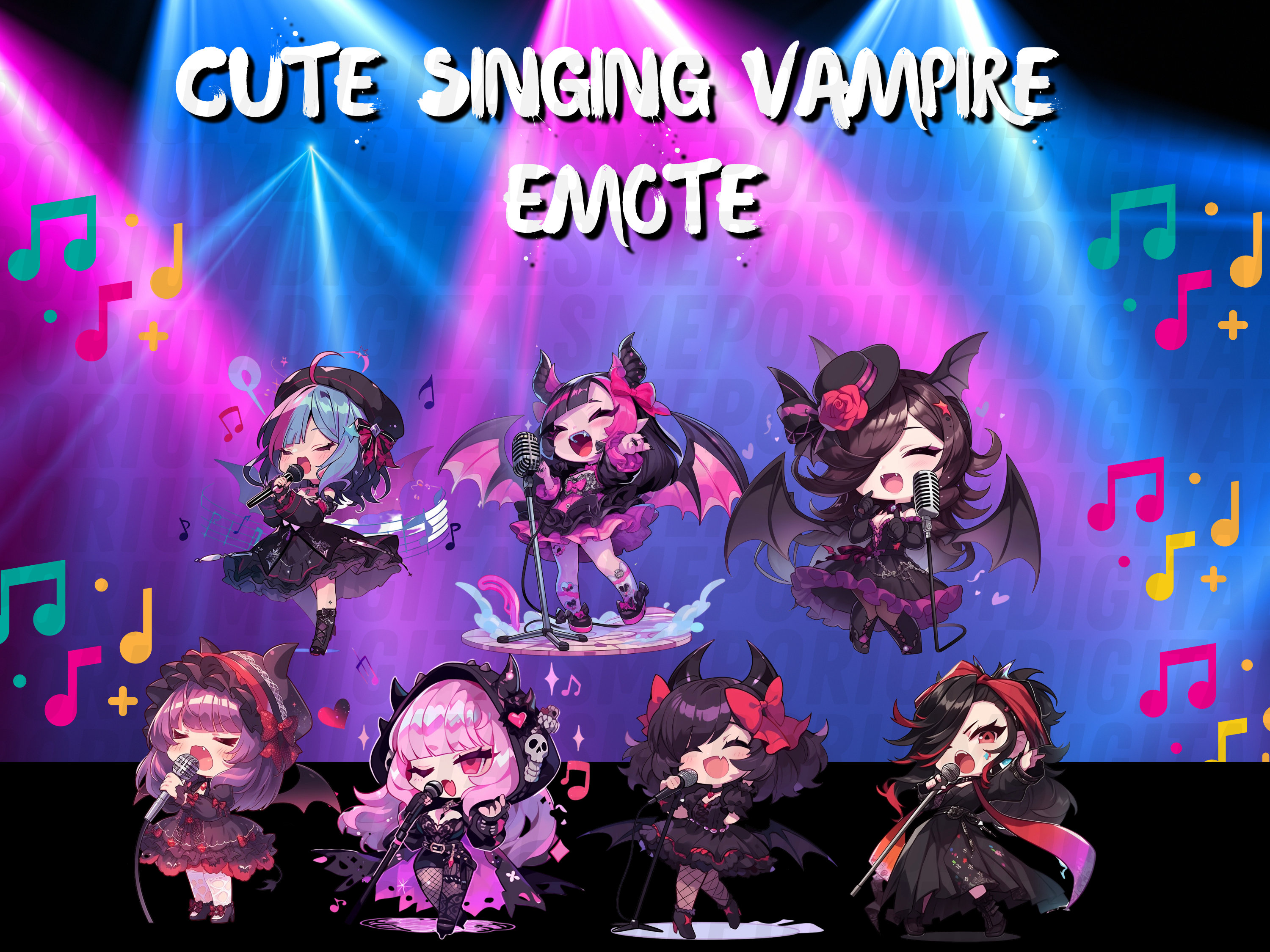 Singing Vampire Girl Emote, Demon Girl Music Emote, Vamp Girl Emote ...