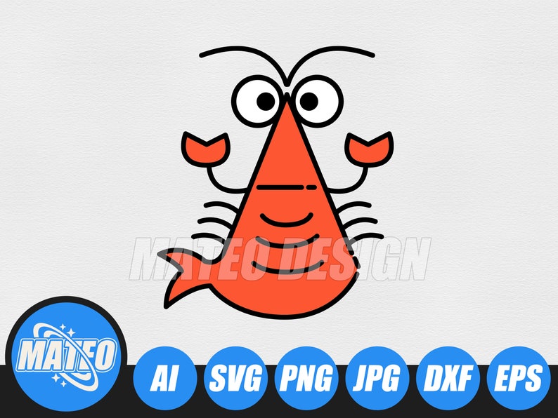 Cute Shrimp, Cartoon Shrimp, Kids Illustration, Stick Figures, Marine ...