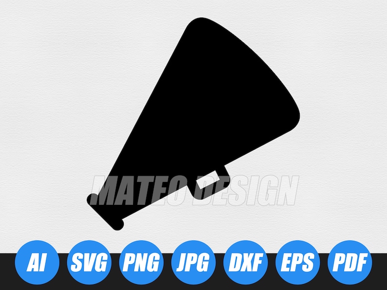 Megaphone SVG Files Cheer Clip Art Vector Files Megaphone Clip Art ...