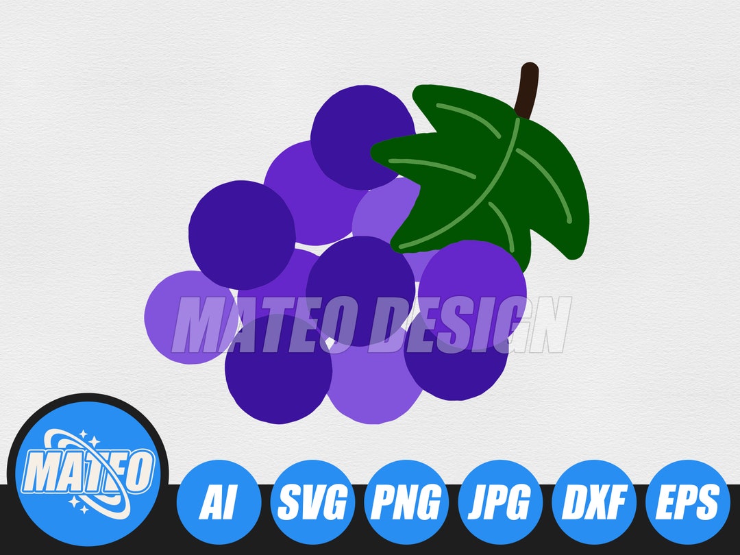 Grape Stick Figure, Hand Drawn Fruit, Kids Illustration, Plants-ai,svg ...