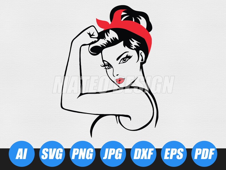 Woman Power Svg Files for Cricut,rosie the Riveter SVG Design, Girl ...