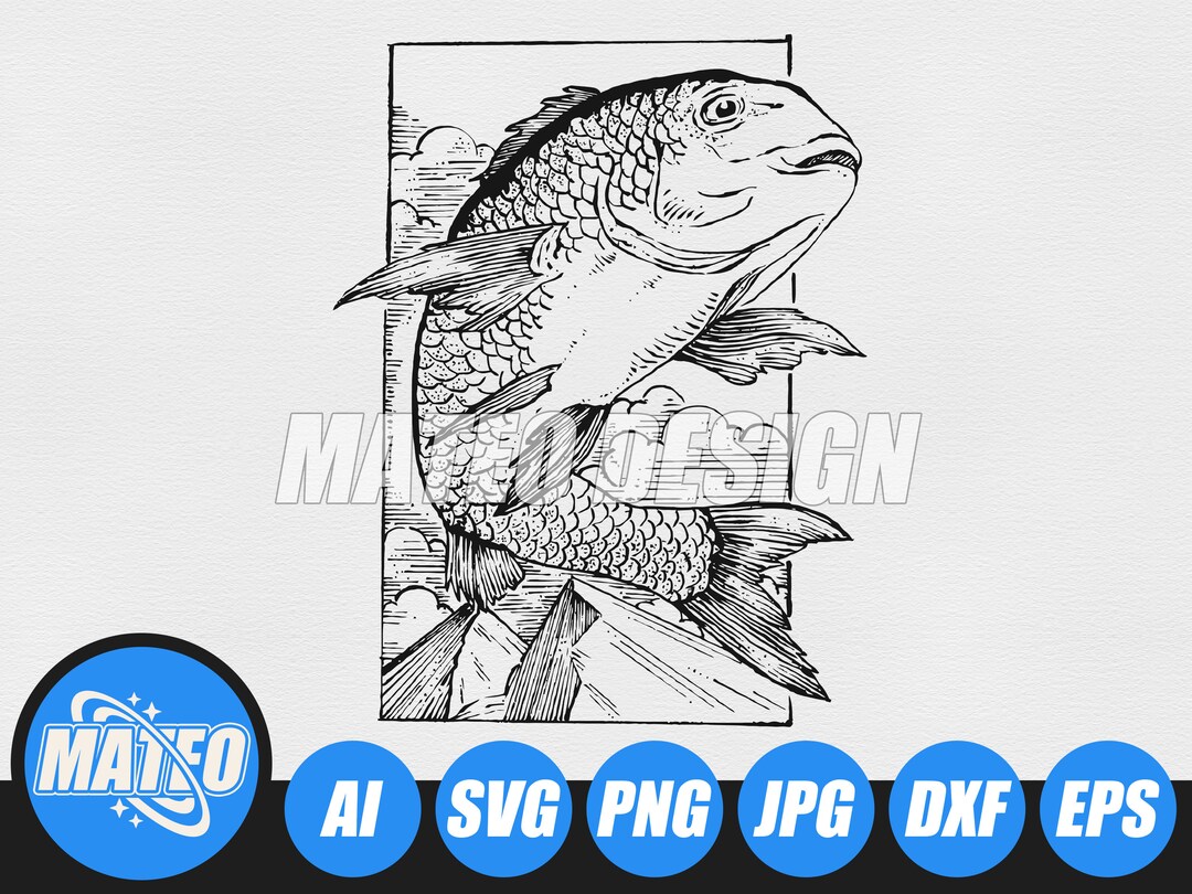 Sea Fish, Snapper，hand Drawn Style, Marine Animals -ai,svg,png,jpg,dxf ...