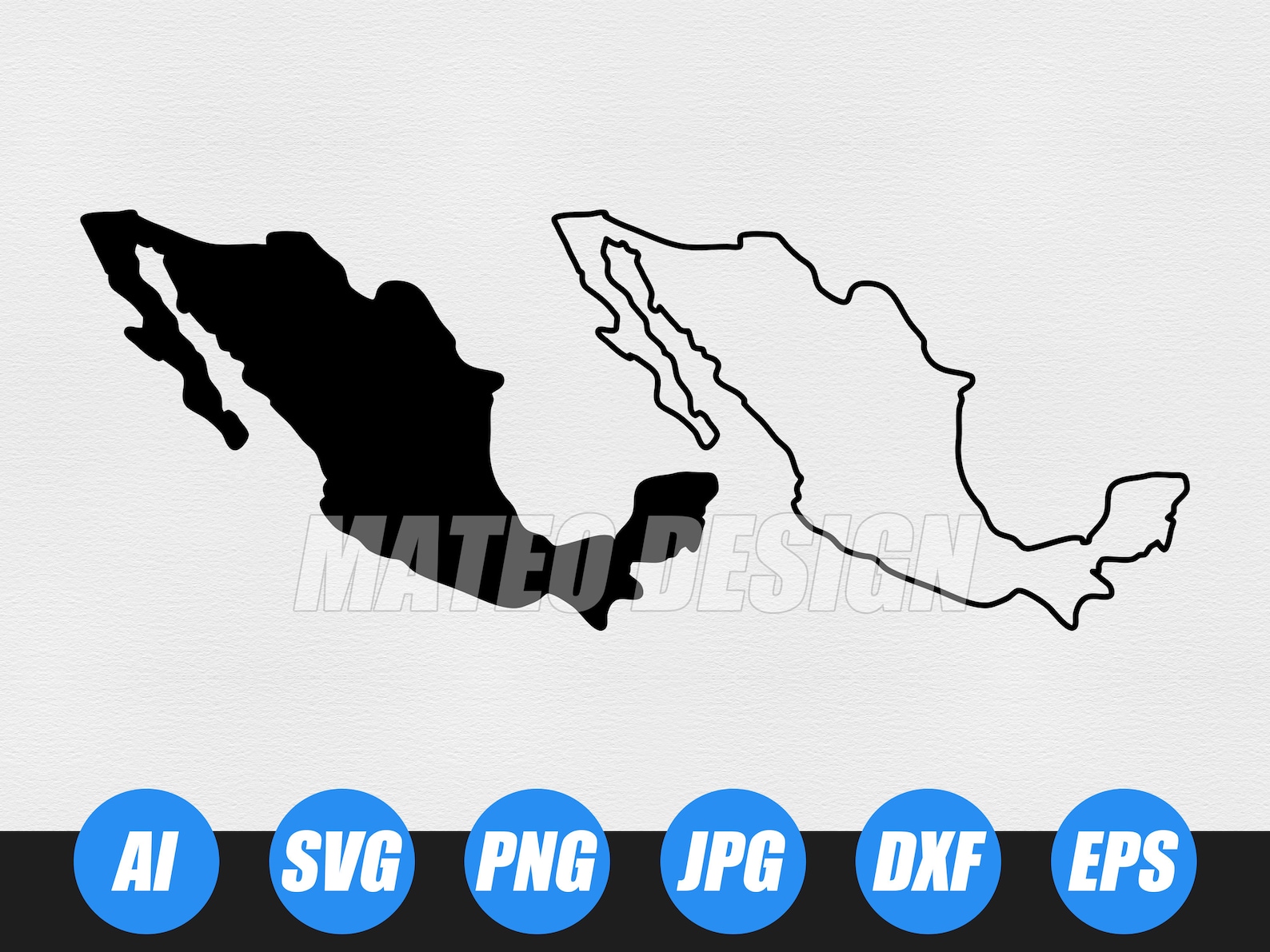 Mexico SVGI Mexico Cut Files Mexico Map Clip Art I Mexicovector I ...