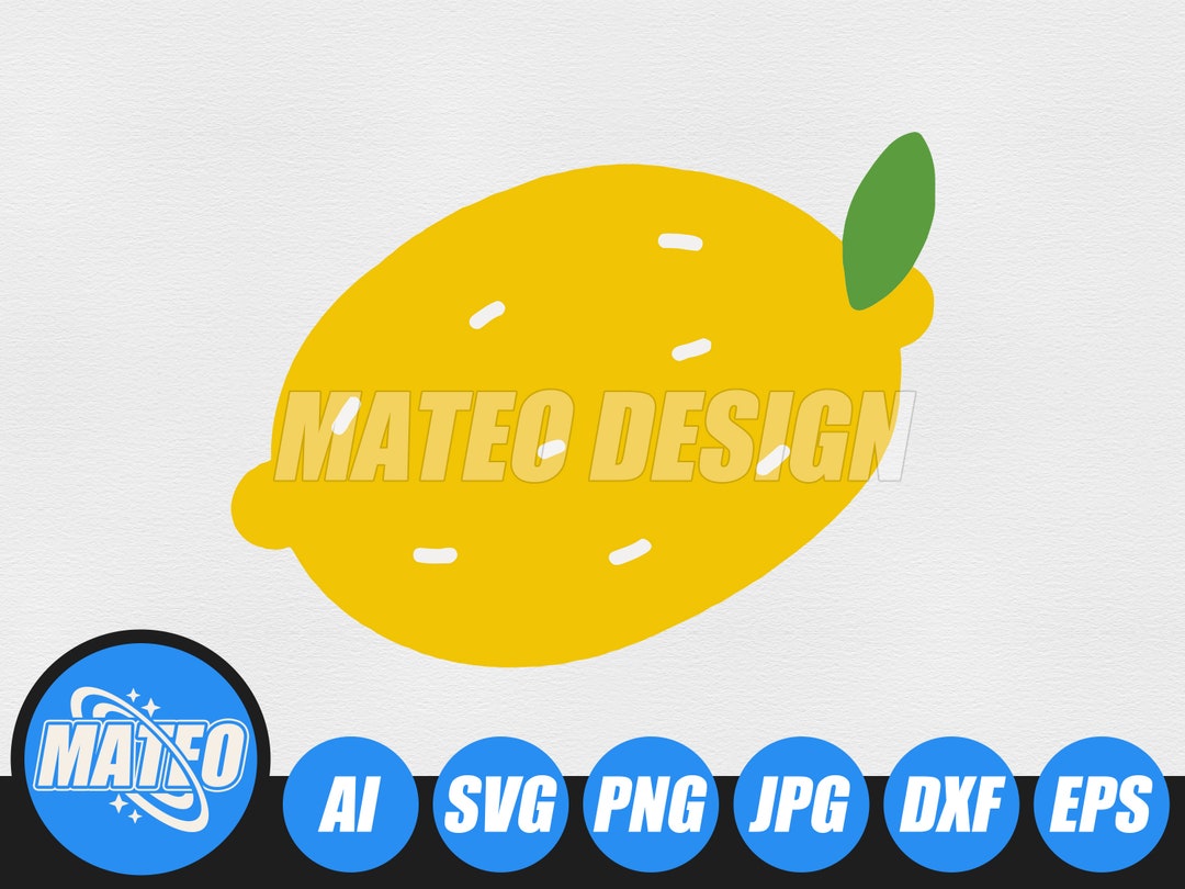 Lemon Stick Figure, Hand Drawn Fruit, Kids Illustration, Plants-ai,svg ...