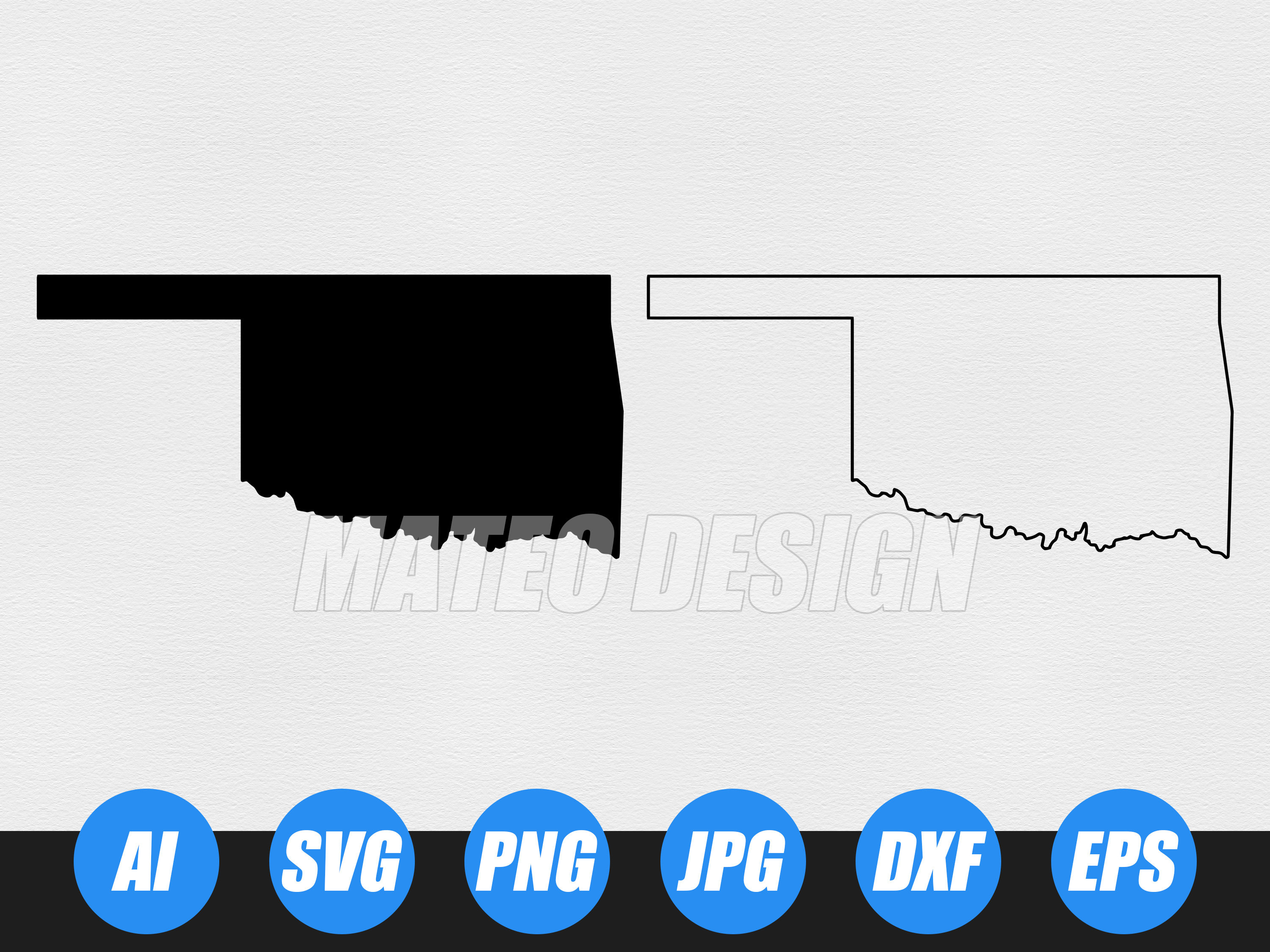 Oklahoma Outline SVG Files Oklahoma Cut Files Oklahoma Vector Oklahoma ...