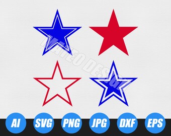 Star Svg Bundle for Commercial Use, Star Outline Design, Silhouette ...