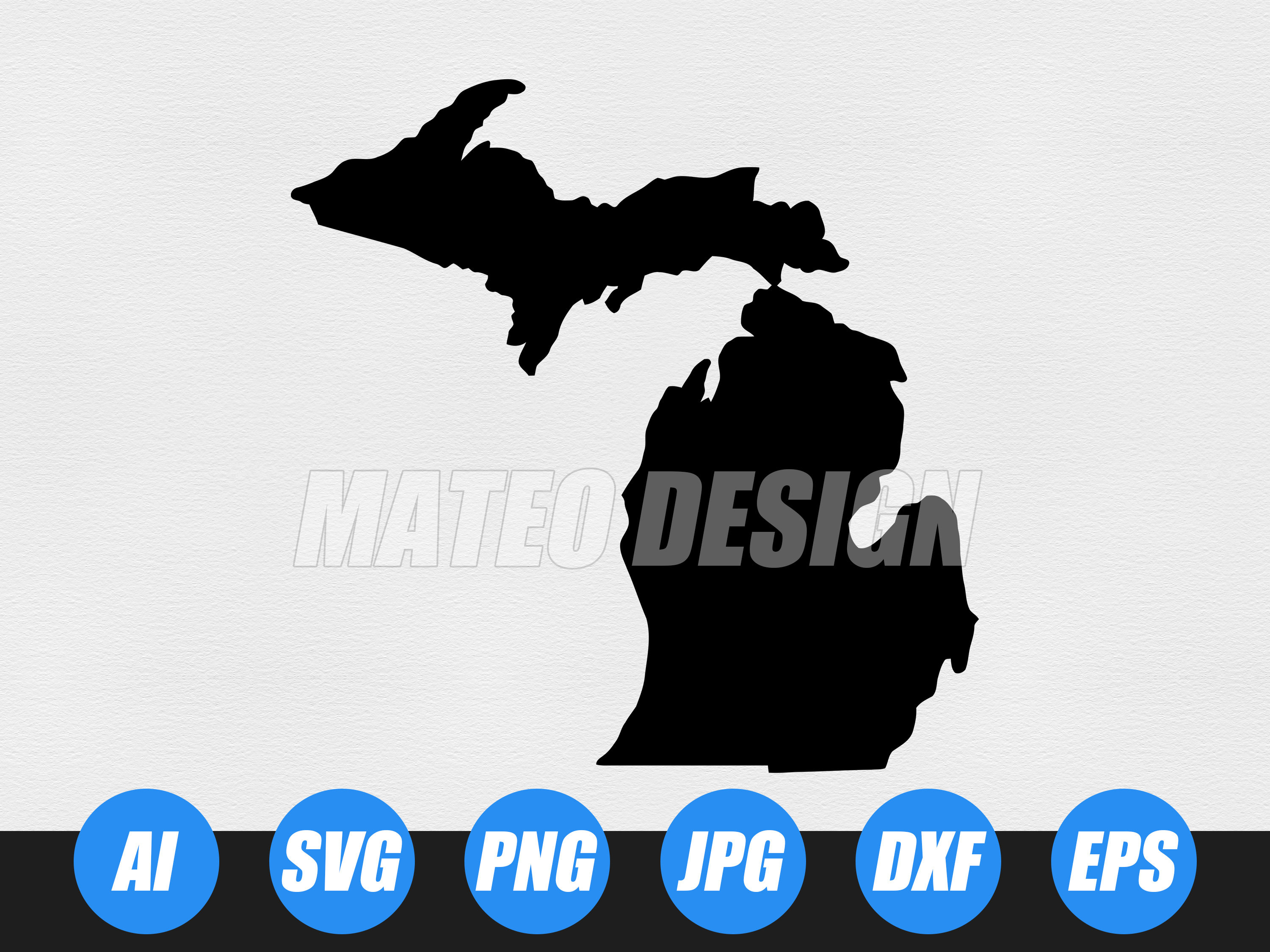 Michigan State SVG Files | Michigan Silhouette Cut Files | Michigan ...