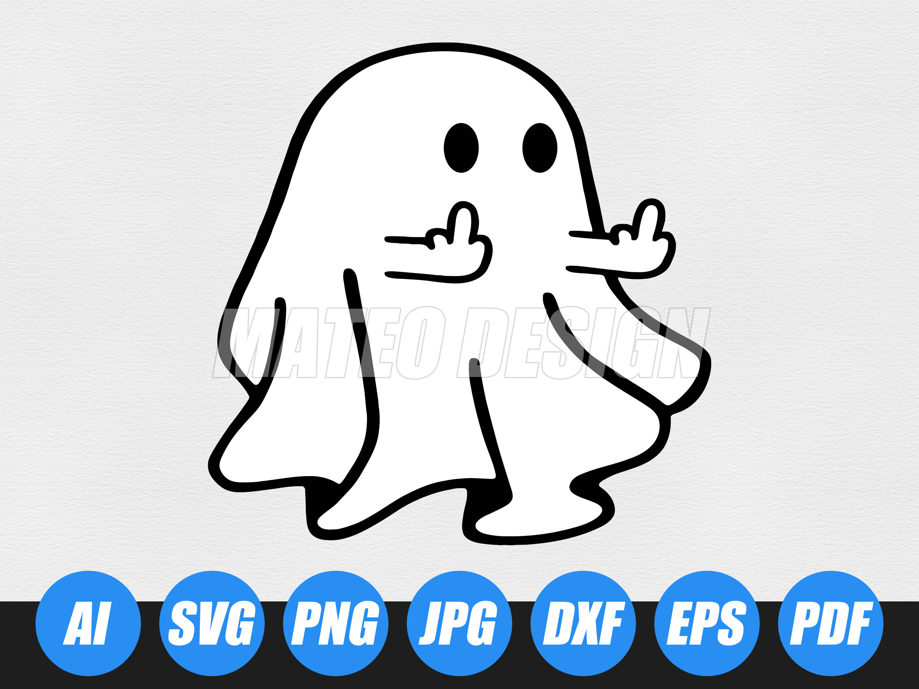 Halloween Cricut Svg, Ghost Middle Finger Svg Png, Halloween Svg, Cute ...
