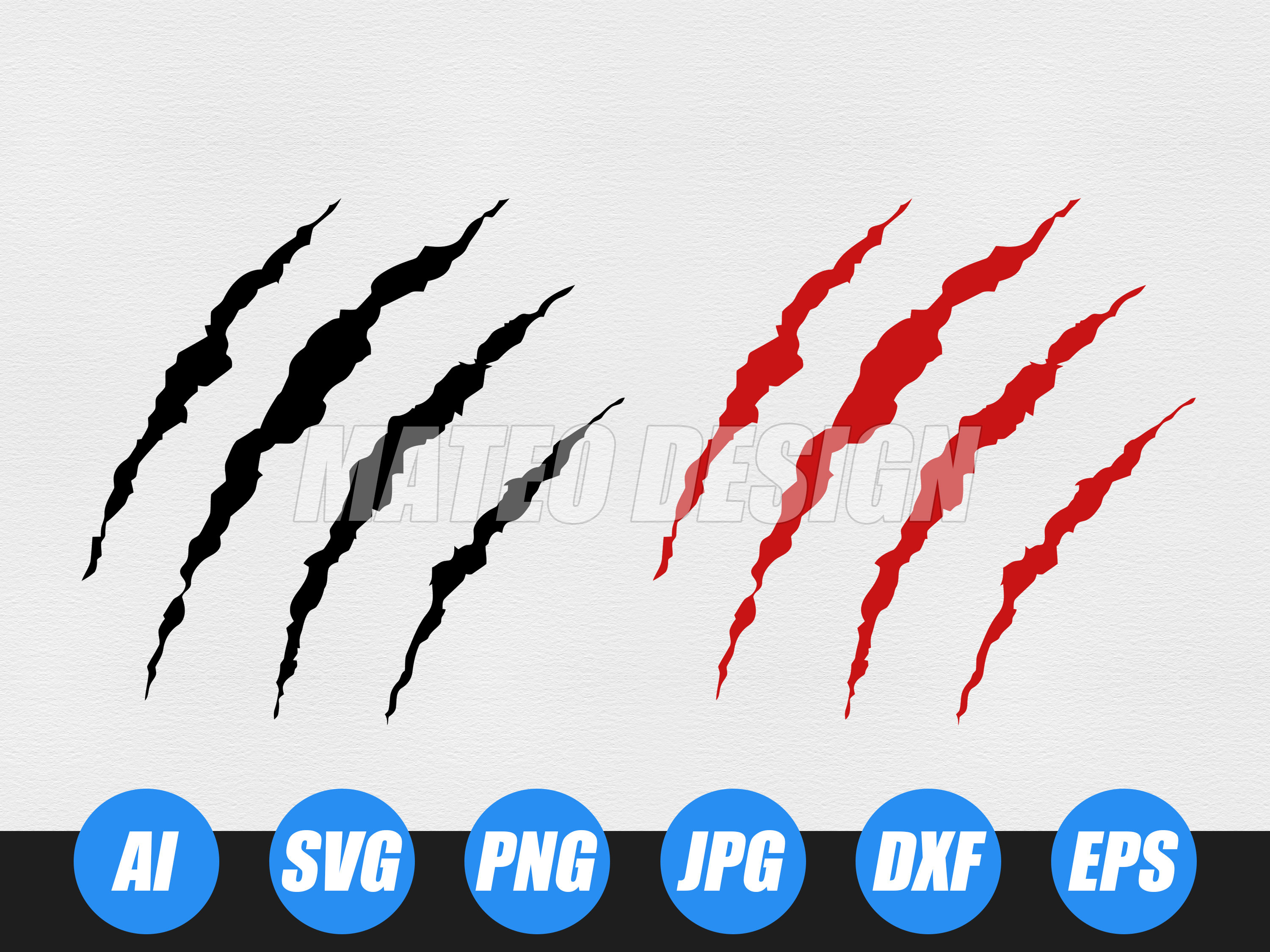 Claw Marks SVG Instant Download SVG PNG Jpg Ai Dxf Eps - Etsy Canada