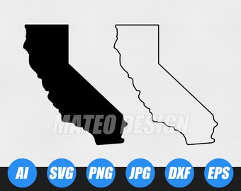 California Outline SVG Files | California Cut Files | United States of ...
