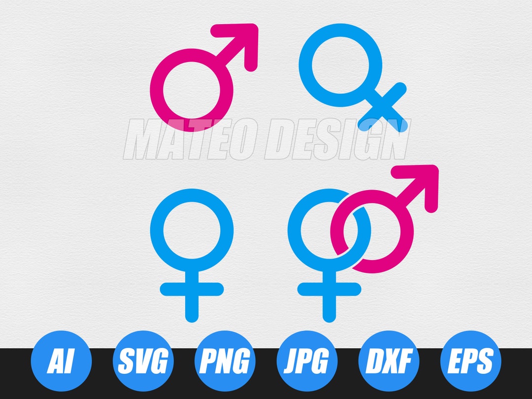 Gender Symbols Svg, Icon Svg, Symbol Svg, Male Female Symbol Svg Cut ...