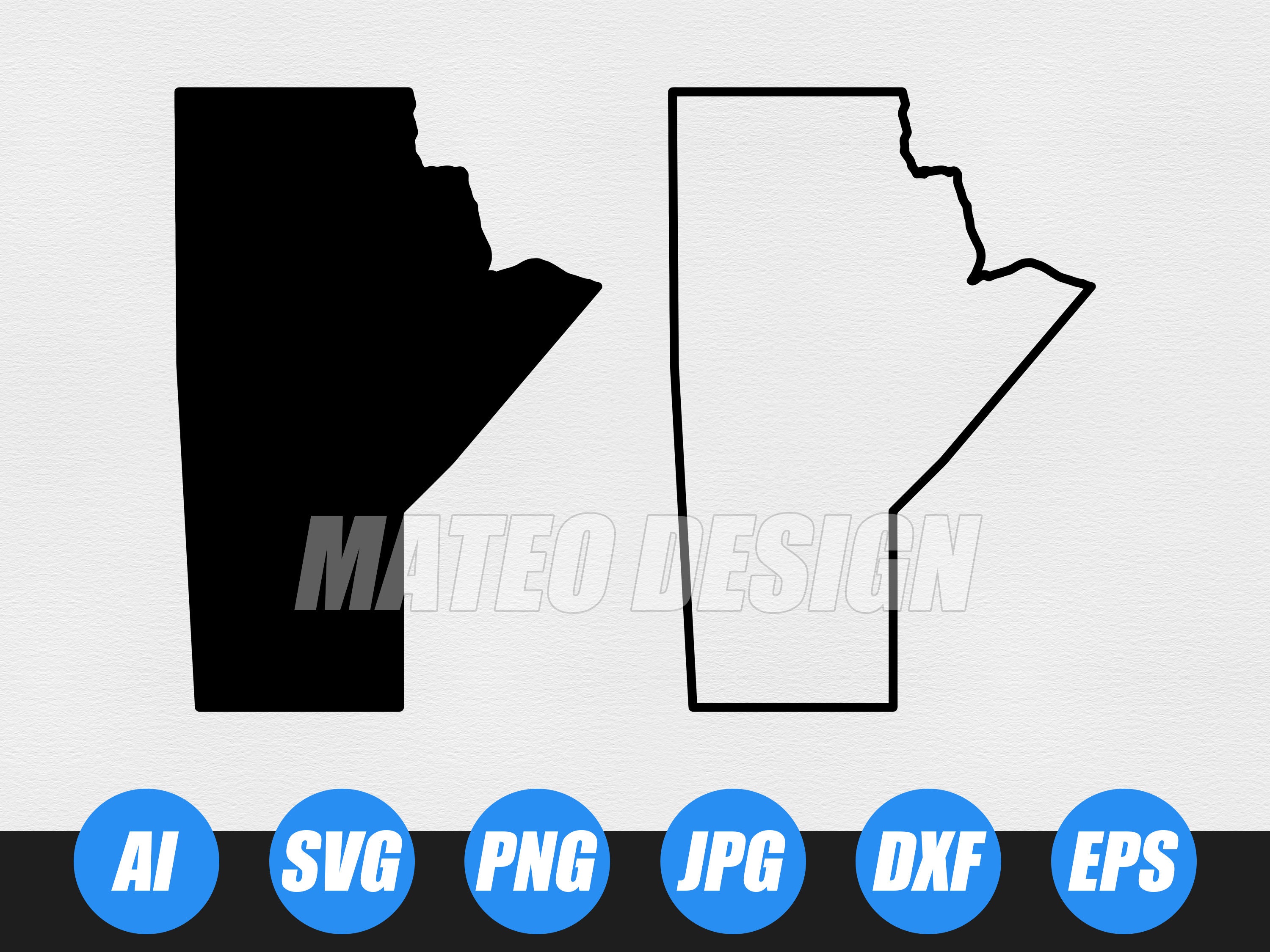Manitoba Outline SVG Files Manitoba Cut Files Canada Vector Manitoba ...