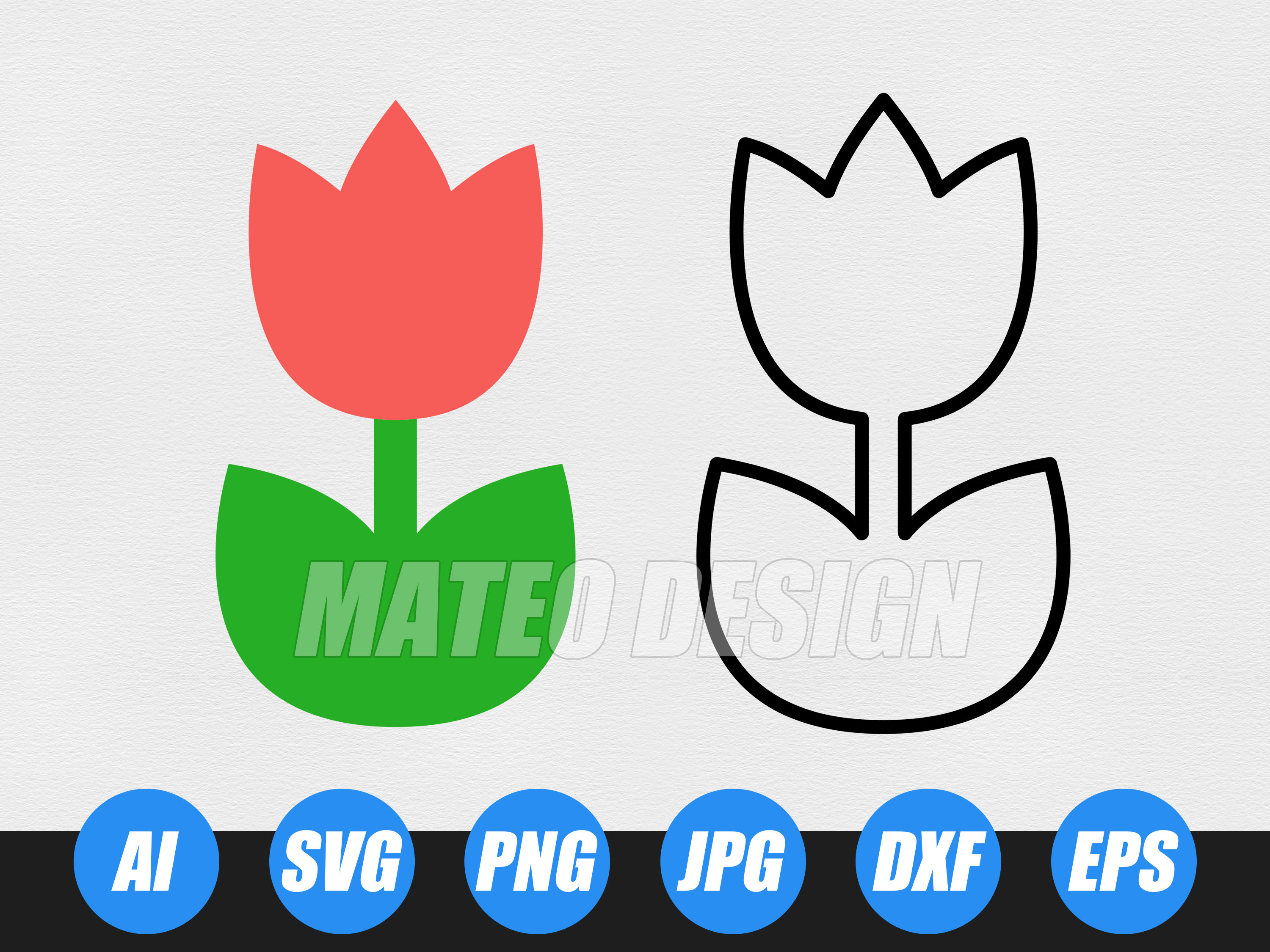 Tulip SVG Files | Flower Vector | Tulip Vector | Tulip Clip Art ...