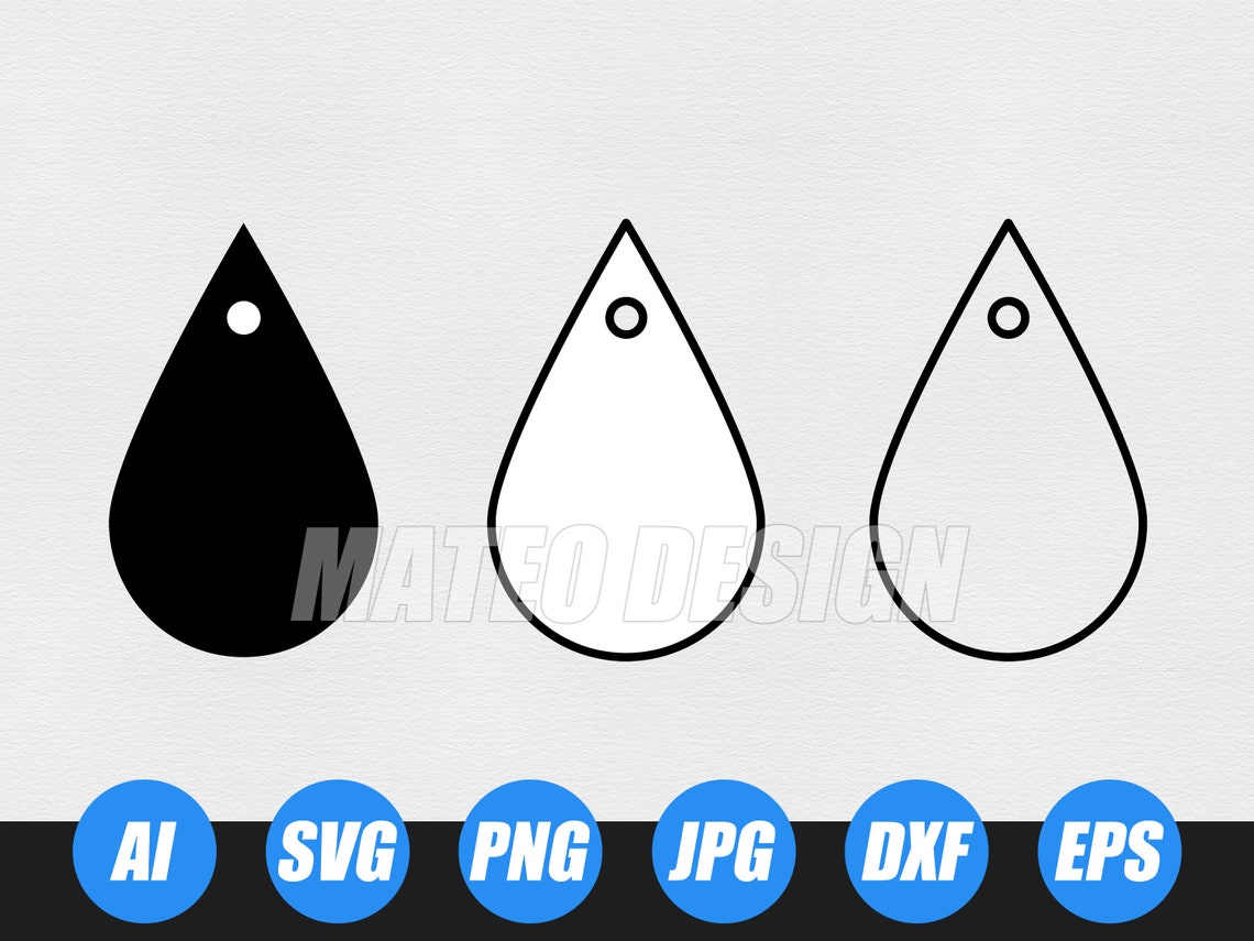 Earring SVG, Teardrop Earrings SVG, SVG Files,cricut Cut Files ...