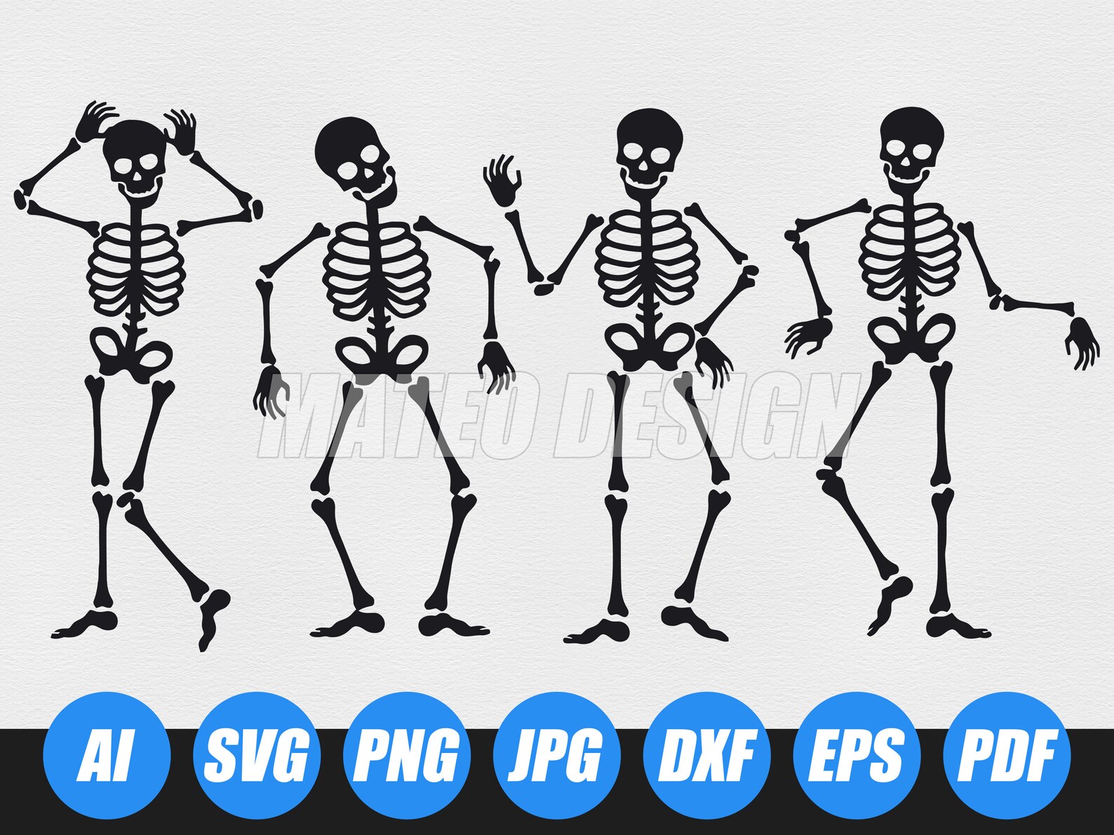 Skull Svg, Skeleton Png, Funny Halloween Svg, Dancing Skeleton Svg ...