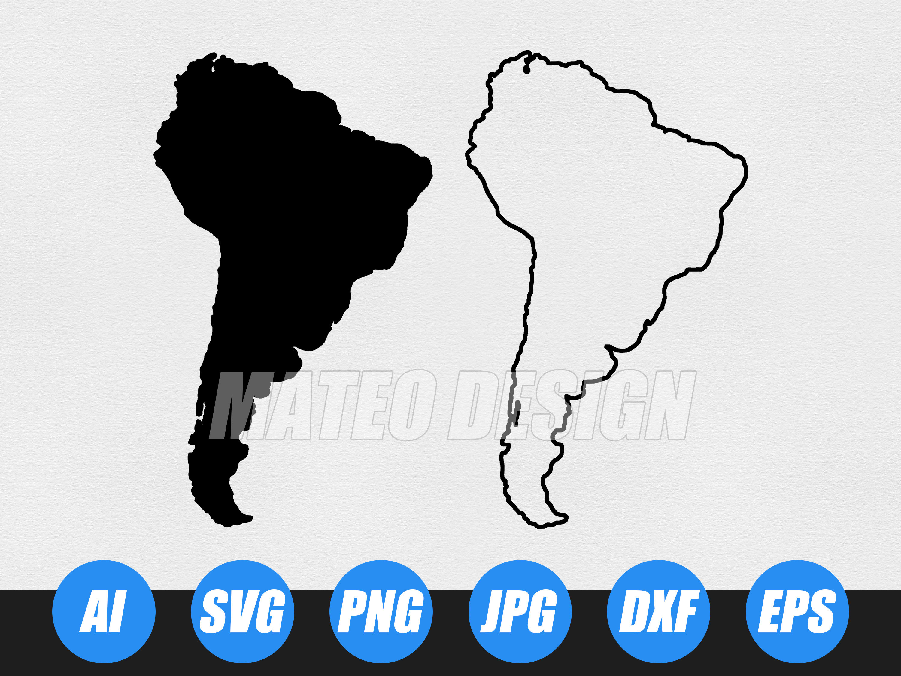 South America Shape SVG Files | South America Shape Cut Files | South ...