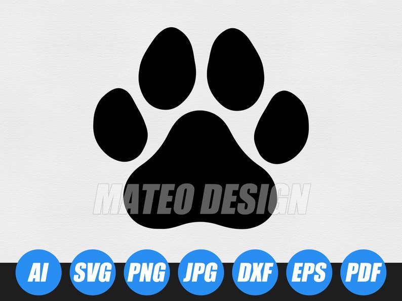 Dog Paw Print Svg, Dog Paw SVG, Dog Svg, Paw Svg,paw Print Cut File ...