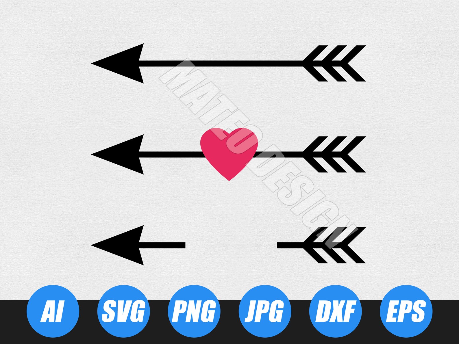 Arrow Svg, Arrow Cut File, Split Arrow Svg Dxf Eps Png Ai, Arrow With ...