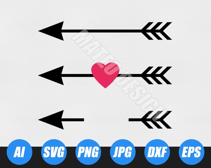 Arrow Svg, Arrow Cut File, Split Arrow Svg Dxf Eps Png Ai, Arrow With ...