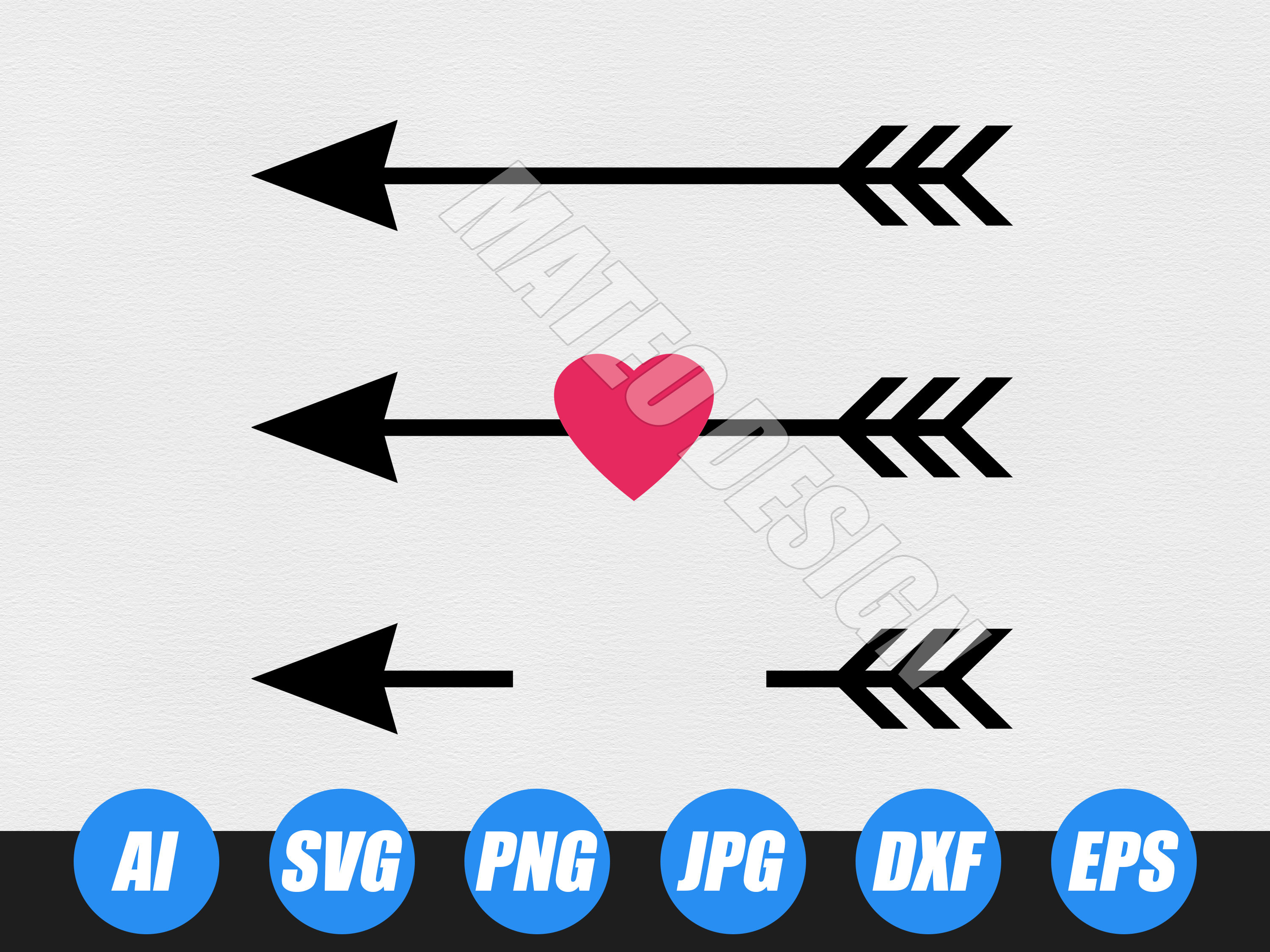 Arrow Svg, Arrow Cut File, Split Arrow Svg Dxf Eps Png Ai, Arrow With ...