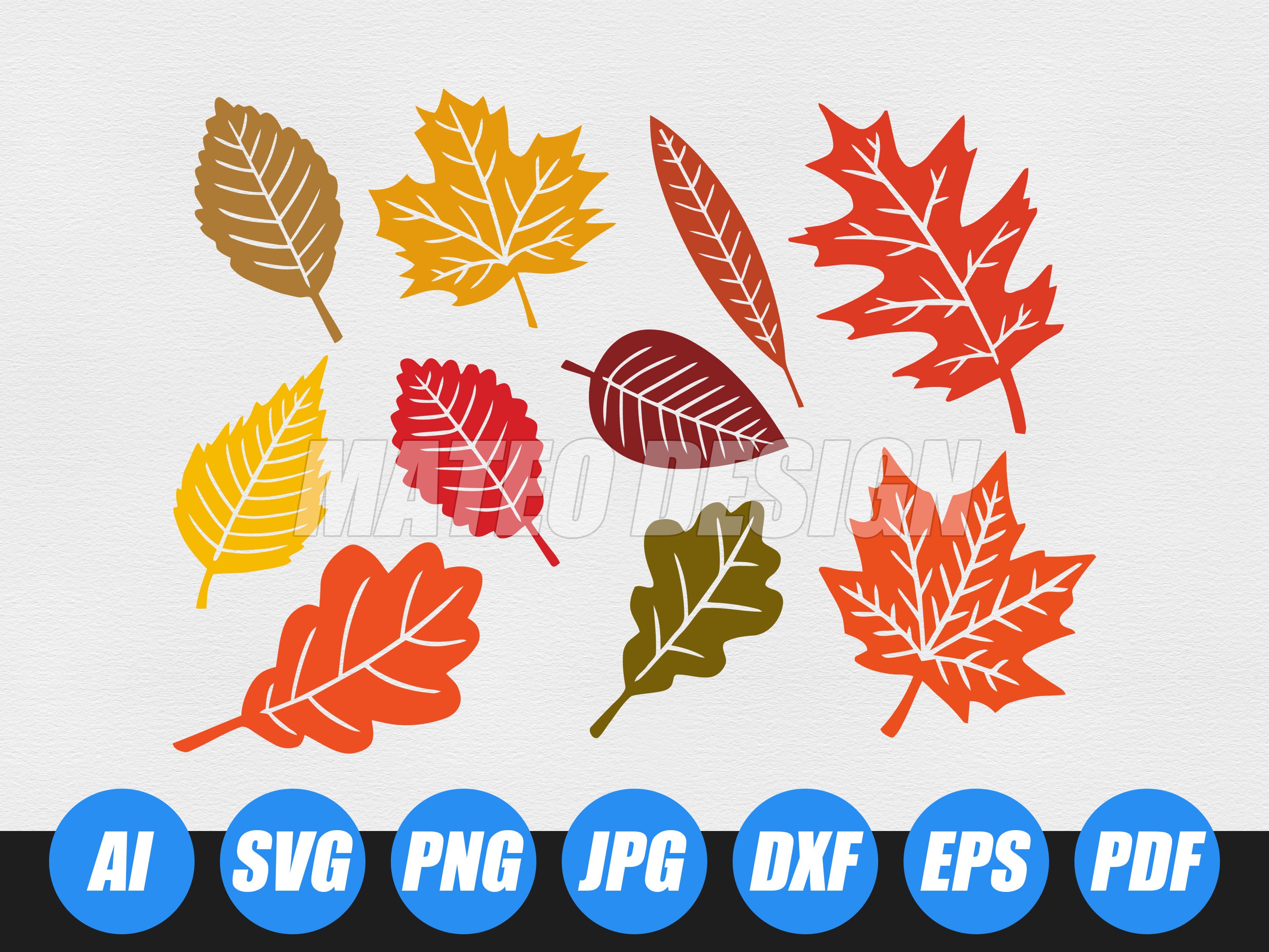 Fall Leaves Svg, Fall Svg, Cut Files for Cricut, Glowforge Files, Fall ...