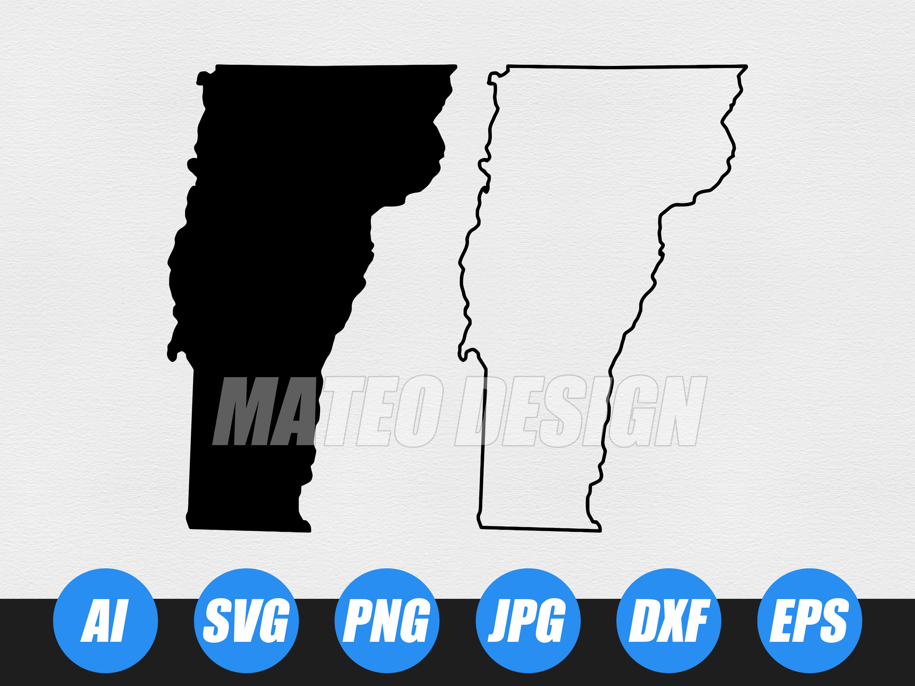 Vermont Outline SVG Files Vermont Cut Files Vermont Vector - Etsy