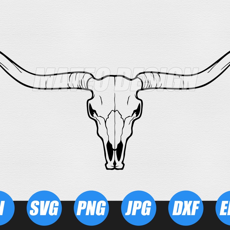 Gothic Longhorn Skull - Etsy