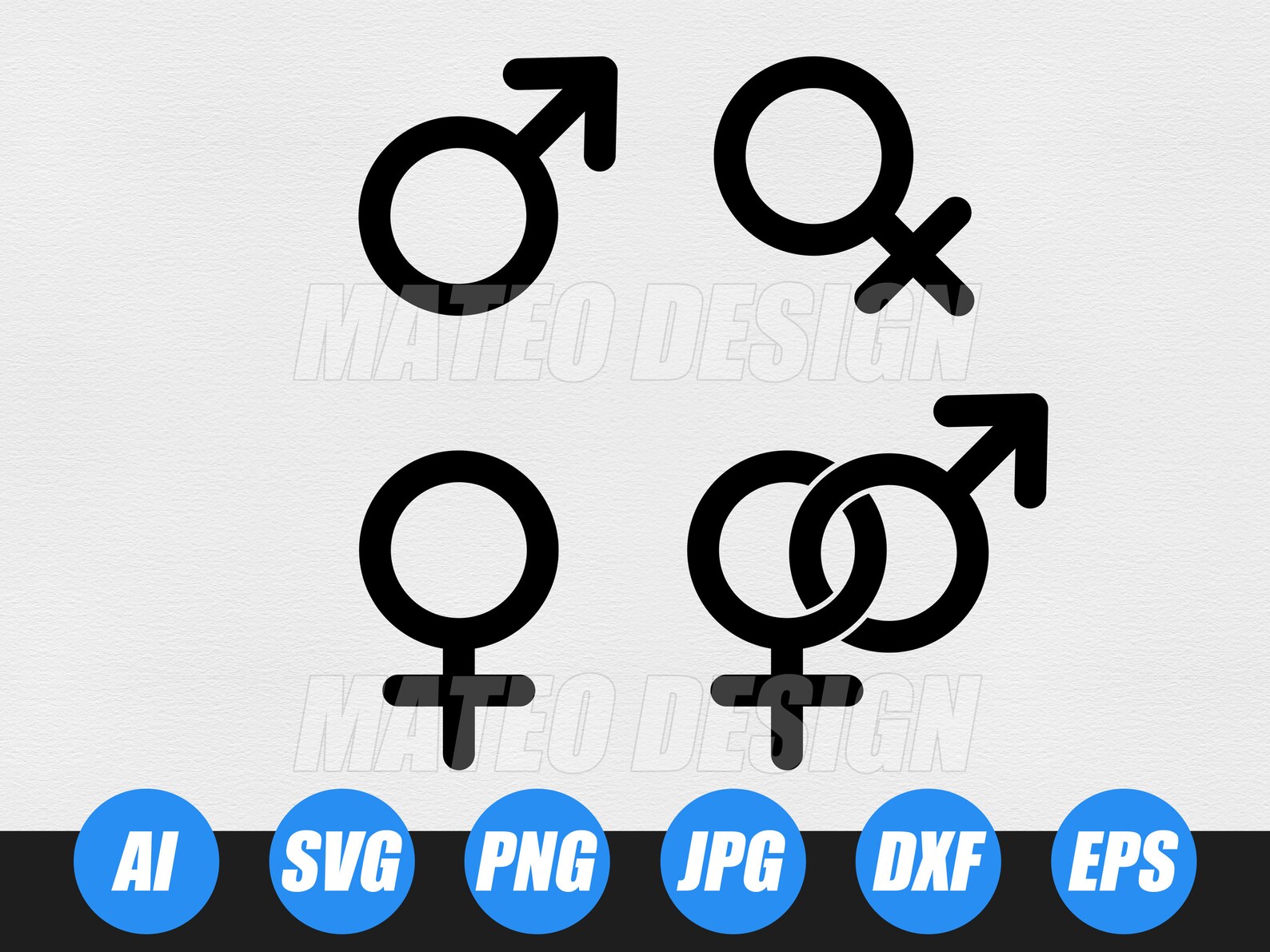 Gender Symbols Svg, Icon Svg, Symbol Svg, Male Female Symbol Svg Cut ...