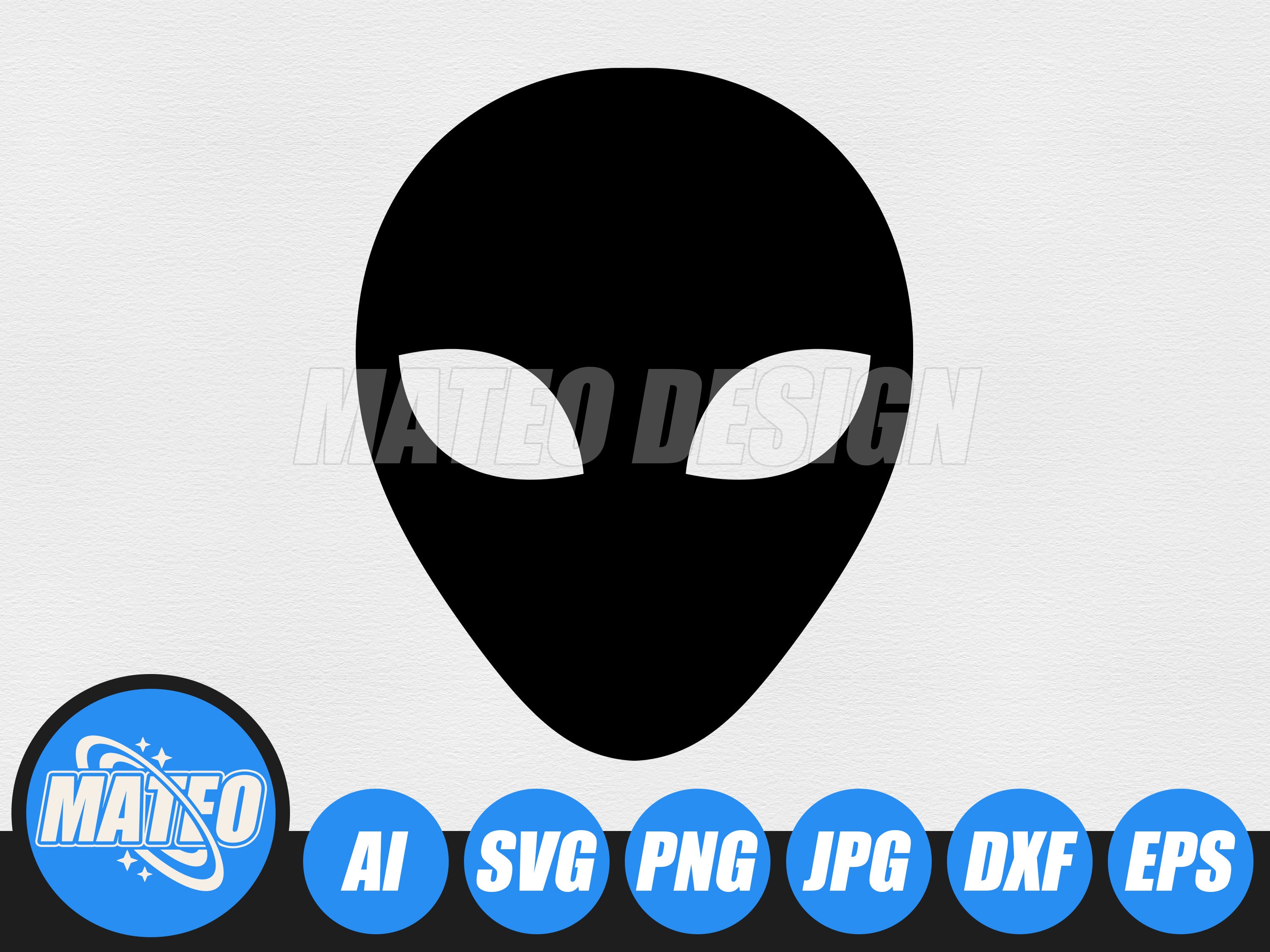 UFO Clip Art I Alien Head SVG Files I Alien Cut Files I Alien - Etsy