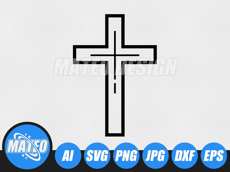 Christian Cross Clip Art christian Cross Outline SVG Files Christian ...