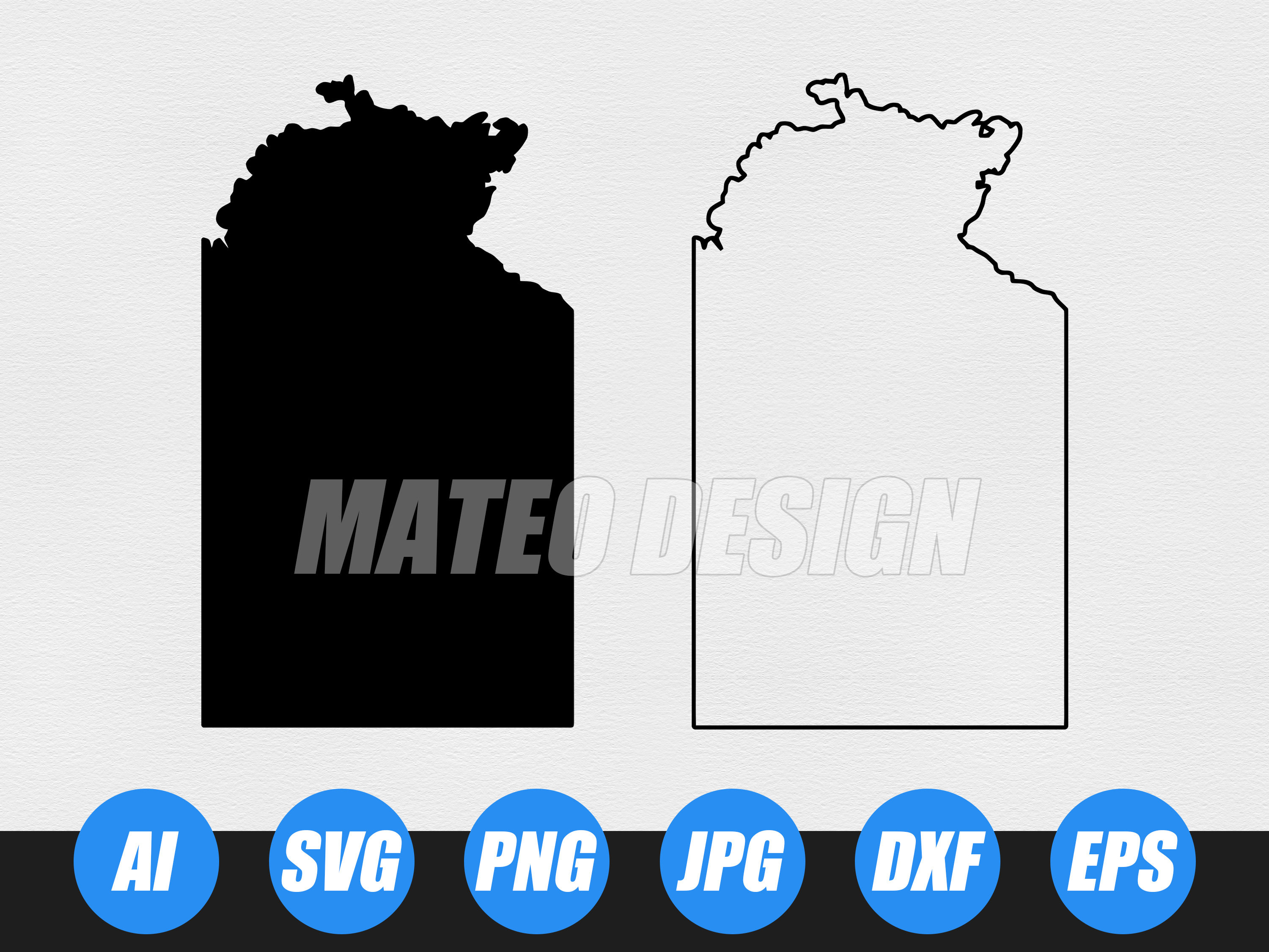 Northern Territory Outline SVG Files | Northern Territory Vector | NT ...