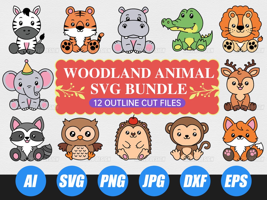 Cute Safari Animals Layered SVG African Jungle Cut File Cricut ...