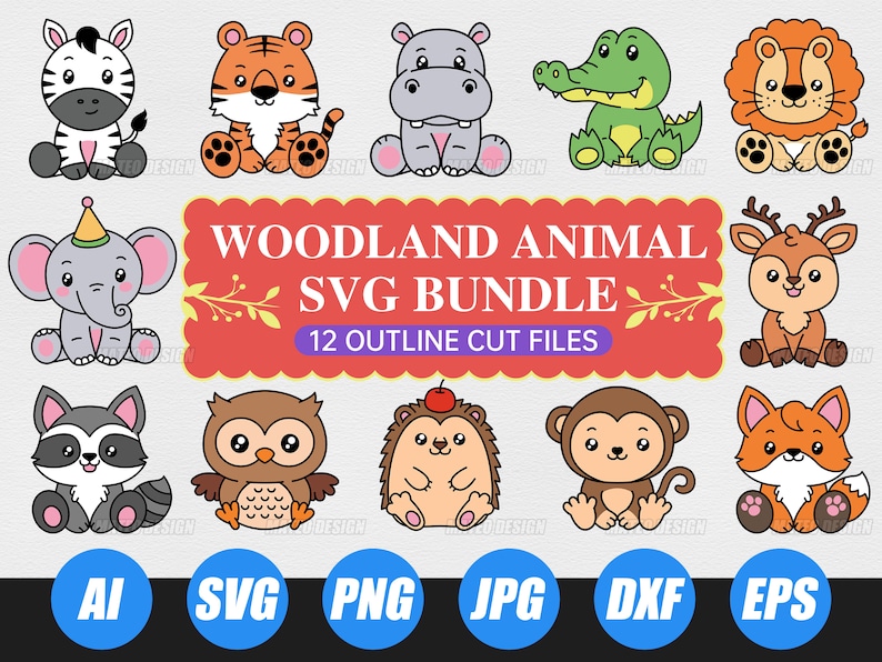 Cute Safari Animals Layered SVG African Jungle Cut File Cricut ...