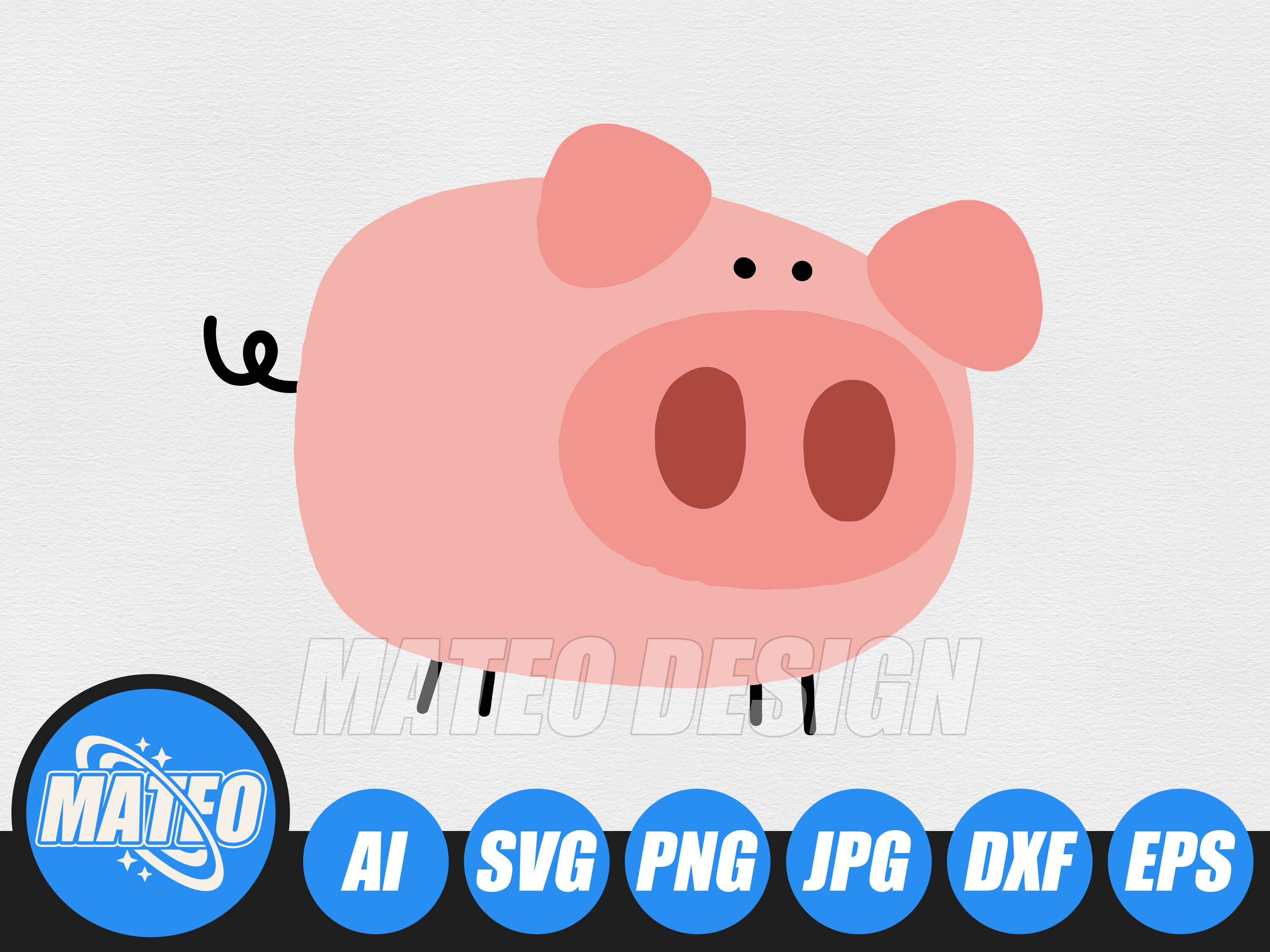 Cute Piglet Hand Drawn Piglet Stick Figure Kids Drawing - Etsy