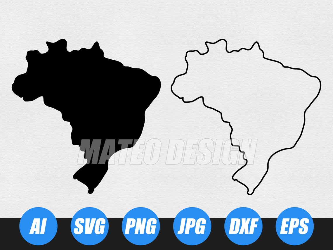 Brazil SVG | Brazil Cut Files | Brazil Outline SVG | Brazil Vector ...