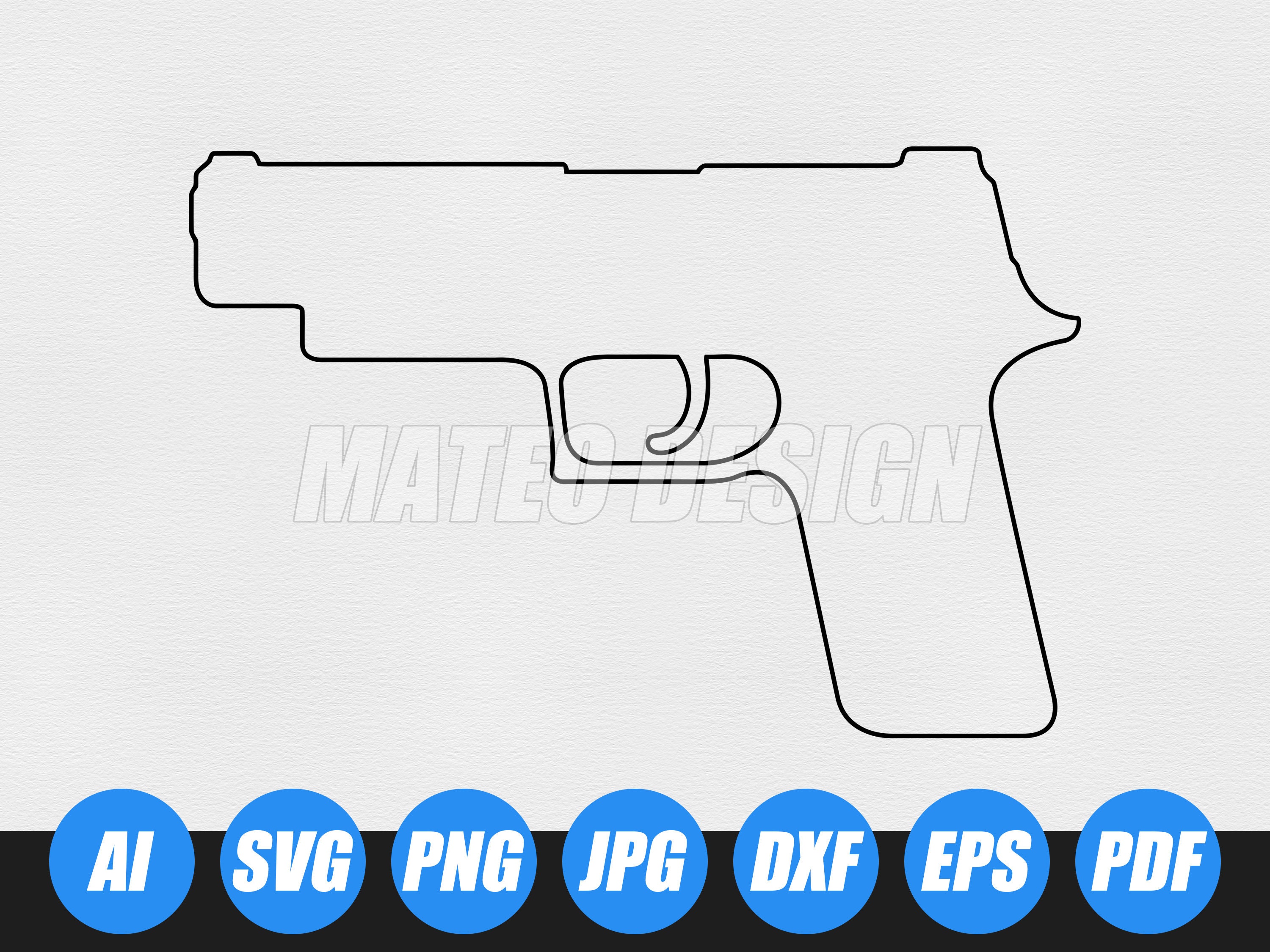 Pistol Gun SVG Files 9mm Pistol Cut Files Pistol Gun - Etsy