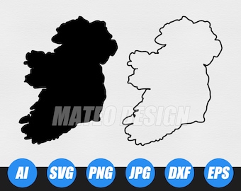 Ireland SVG Ireland Cut Files Ireland Outline SVG Ireland Silhouette ...