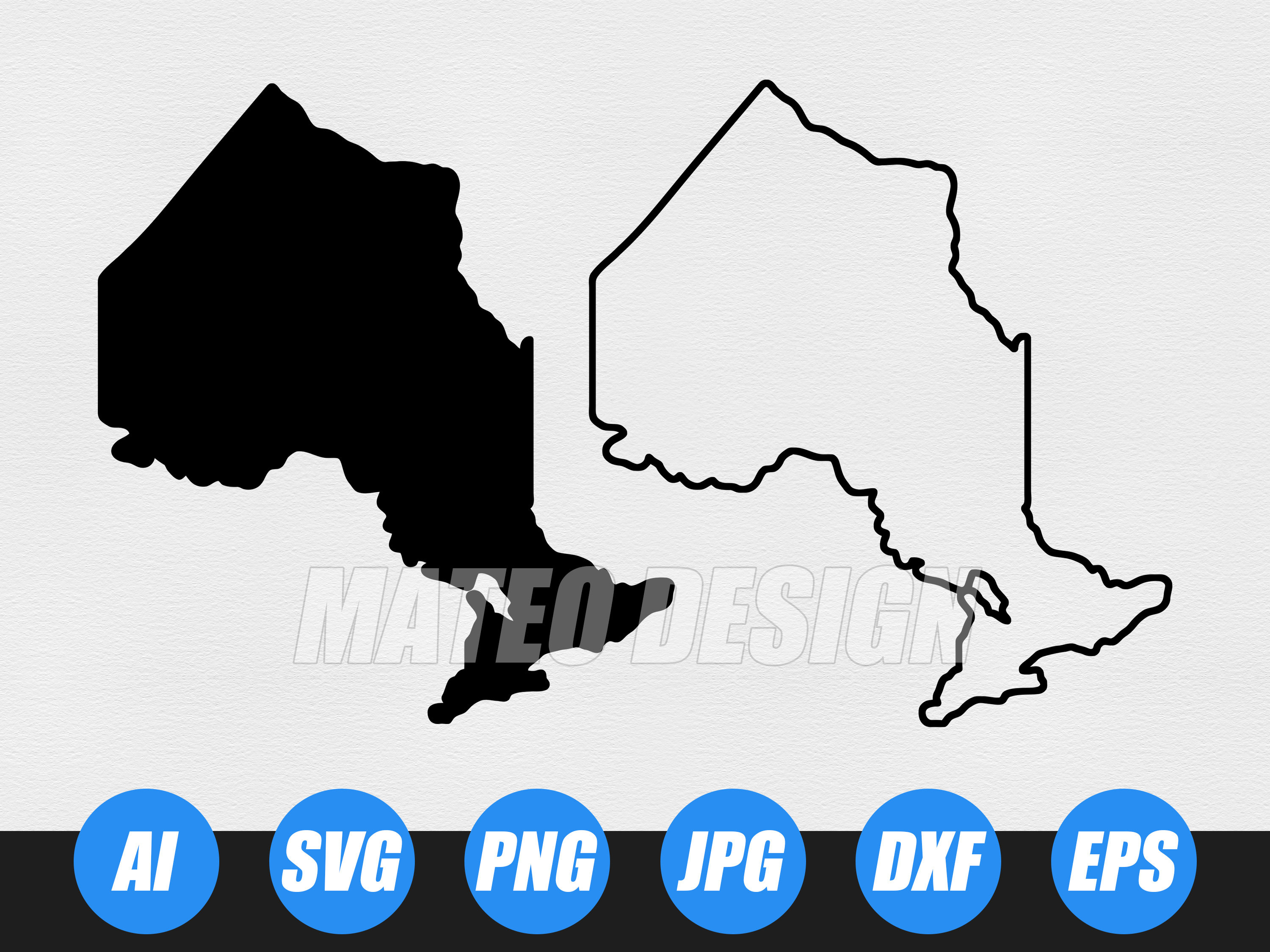 Ontario Outline SVG Files Ontario Cut Files Canada Vector - Etsy