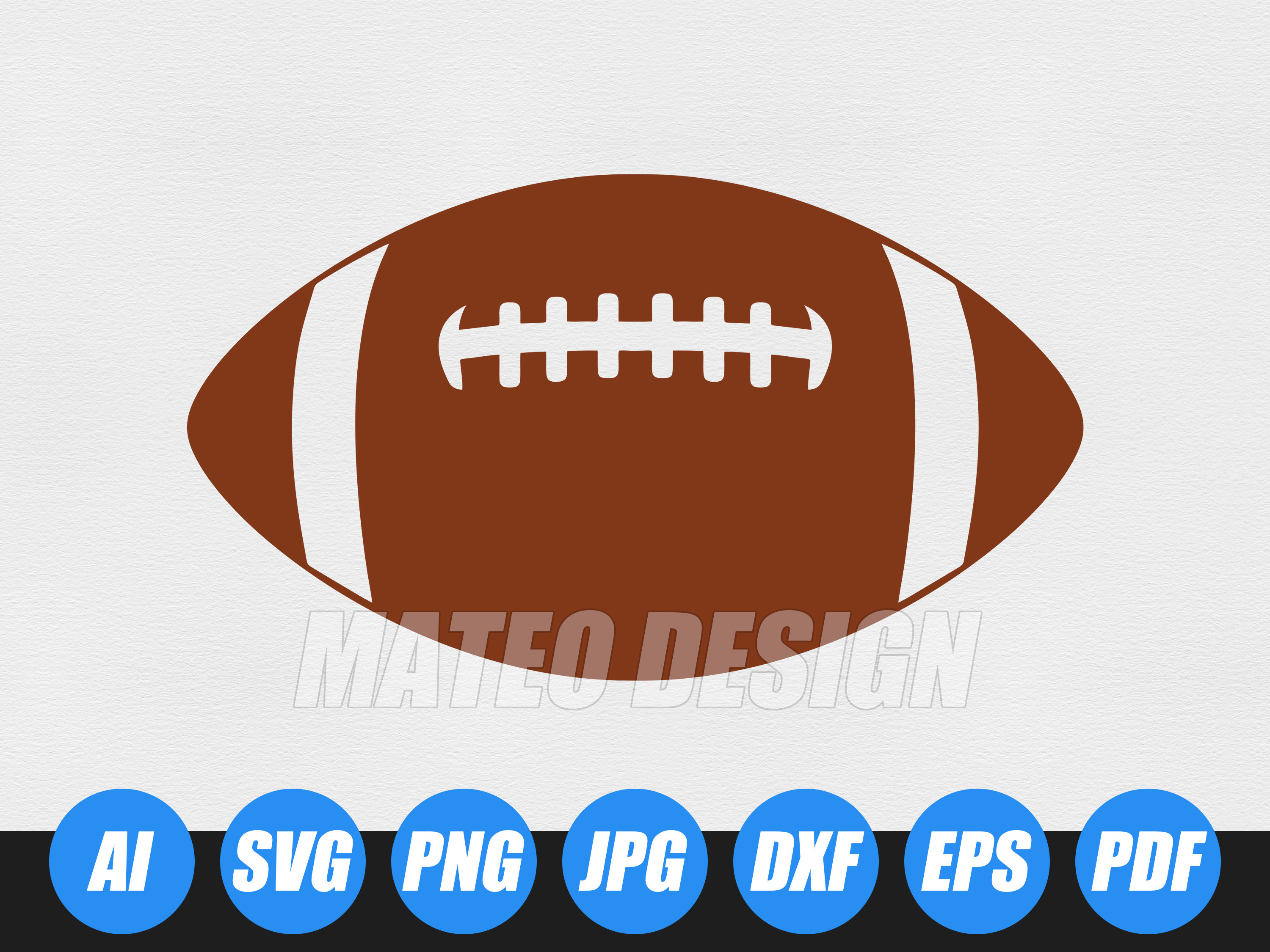 Football SVG, Football Silhouette, Football Cut File for Cricut ...